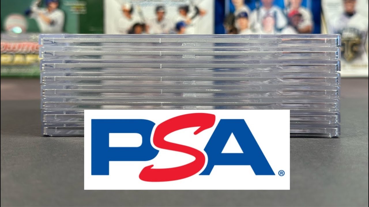 Stack of PSA Baseball Slabs Random Team Break - YouTube
