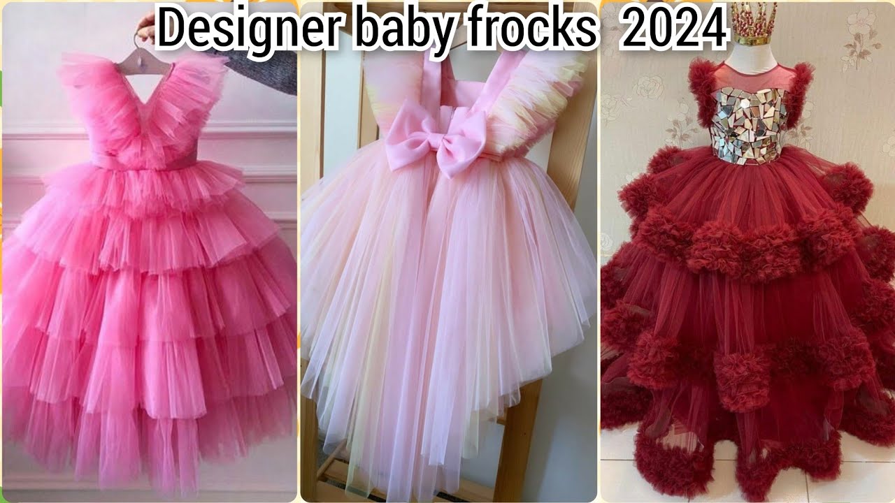 Baby Girls fancy Frocks designs 2024 || Net Frock Designs || Barbie ...