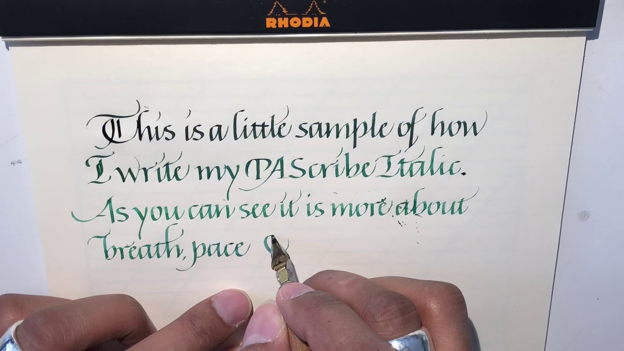 Writing at the correct pace - YouTube