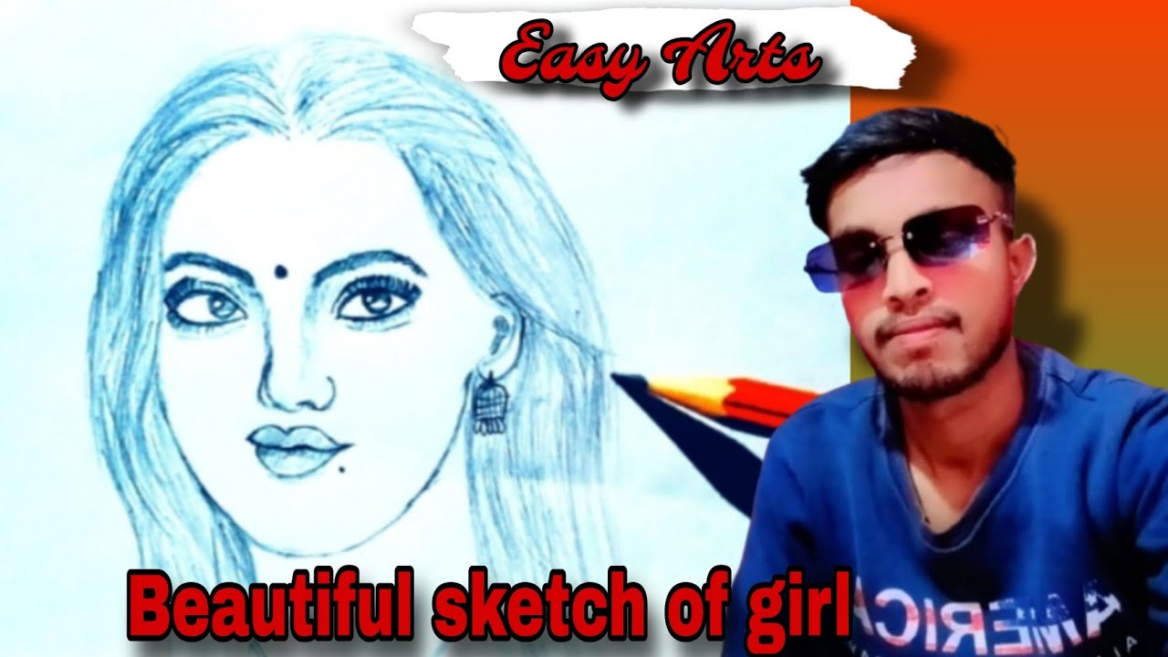How to draw a woman face easy || How to sketch a woman face easy step ...