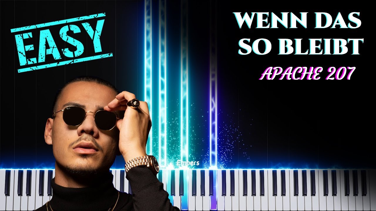 Wenn das so bleibt - Apache207 | Easy Piano Tutorial - YouTube