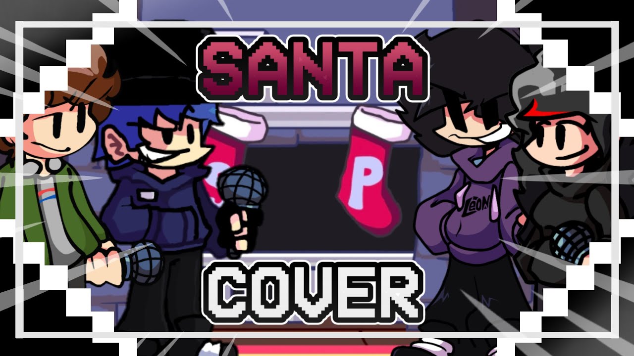 FNF' | Santa (Holiday Mod) But Me, Mark, Kat And Mox Sing It (Chrismas ...