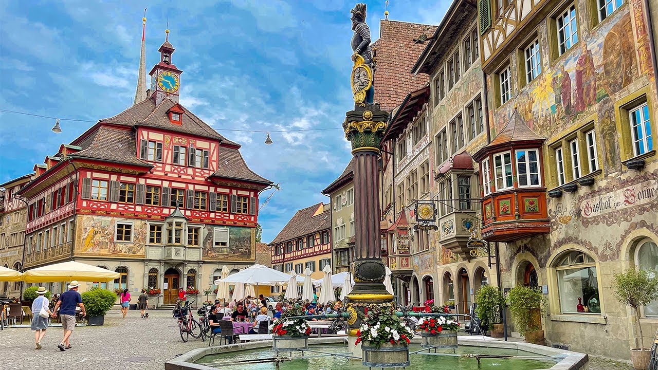 Stein am Rhein 4K - The Beautiful Medieval Town in Switzerland - A ...