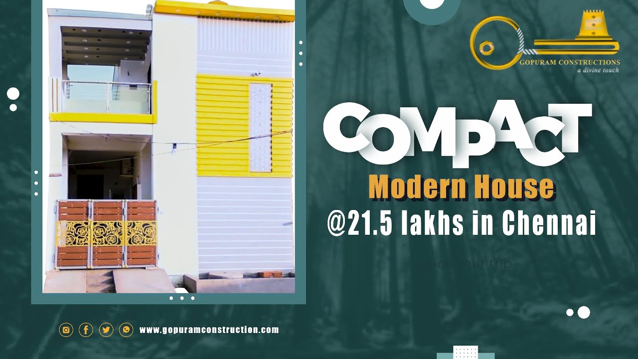 Completed construction of our modern compact G+1 residence in Chennai ...
