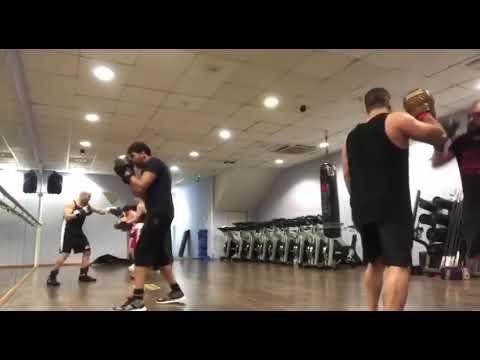 Boxing pad work drills - YouTube