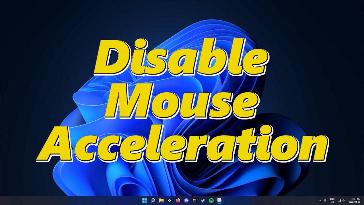 How to Turn Off Mouse Acceleration Windows 11 - YouTube