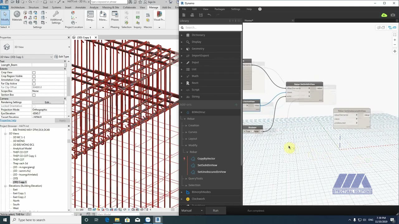 Làm đặc và nổi toàn bộ Revit Rebar chỉ 1 click [ Dynamo Revit ] - YouTube