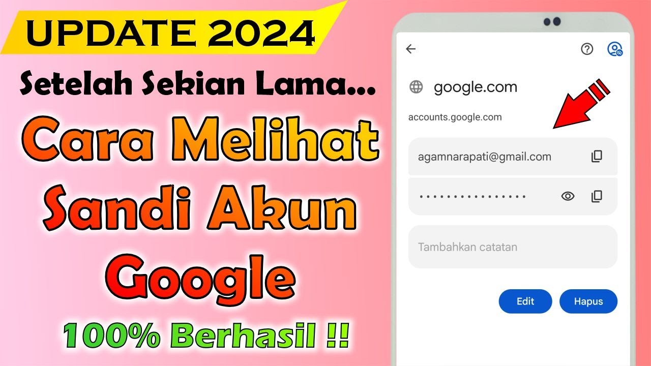 Cara Melihat Sandi Akun Google - YouTube