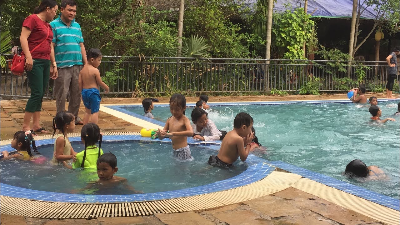 Swimming Pools for children, Village Tnaot in Cambodia - YouTube