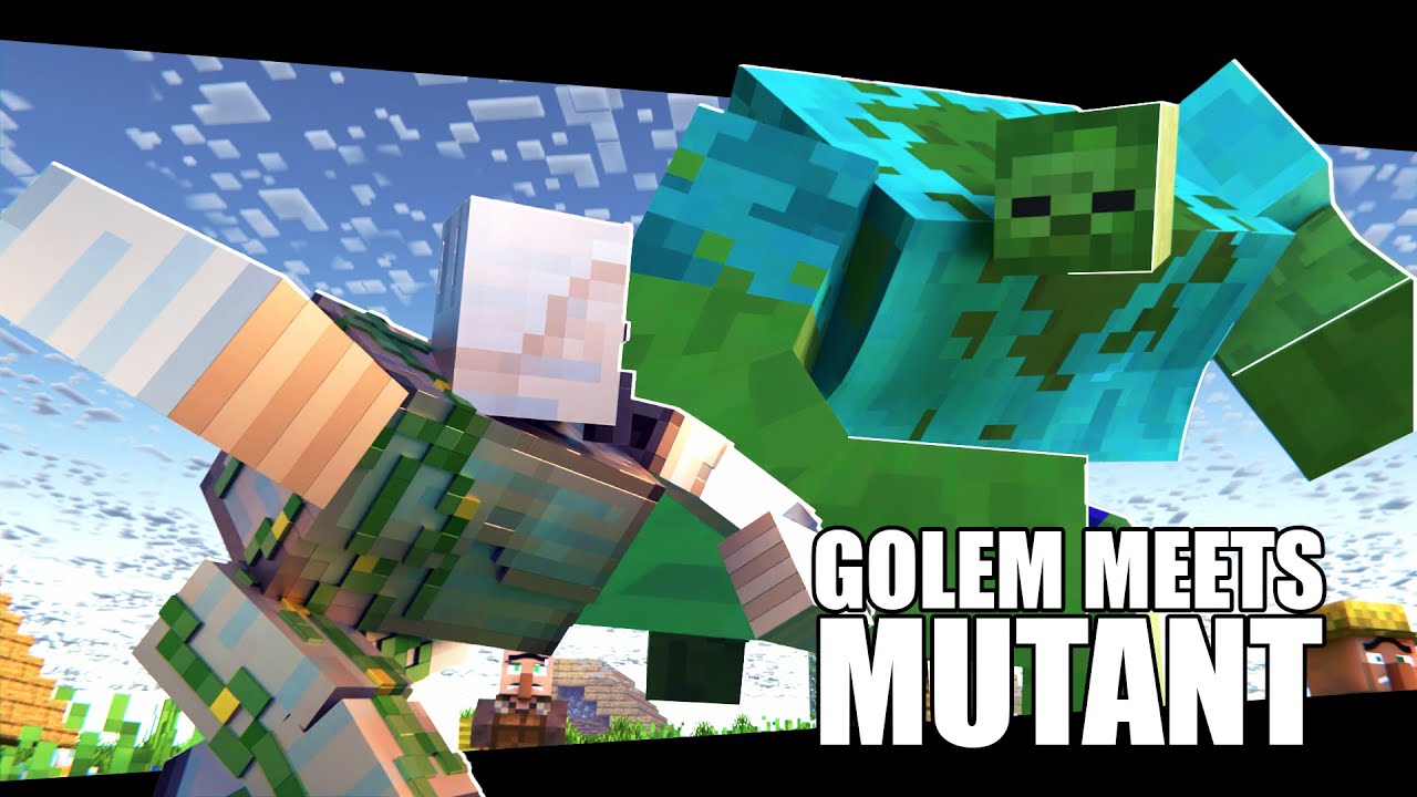 Iron Golem Encounters a (MUTANT) Zombie A Minecraft Animation - YouTube