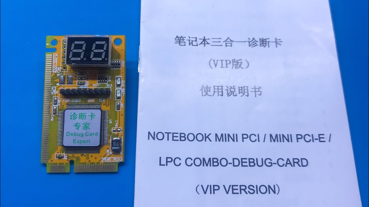 Notebook mini PCI/Mini PCI-E/ LPC Combo Debug card unboxing - YouTube