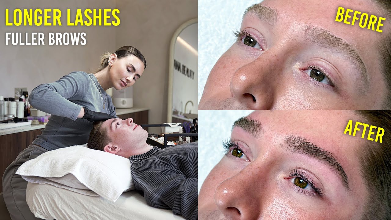 Men's Lash Lift and Brow Shaping Training Tutorial - YouTube