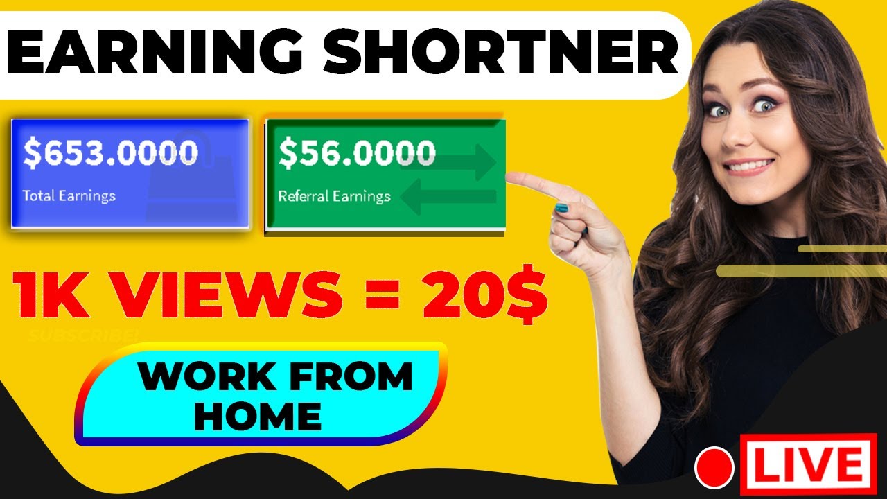 1k views = 20$ | Best link shortener earn money paytm| top short link ...