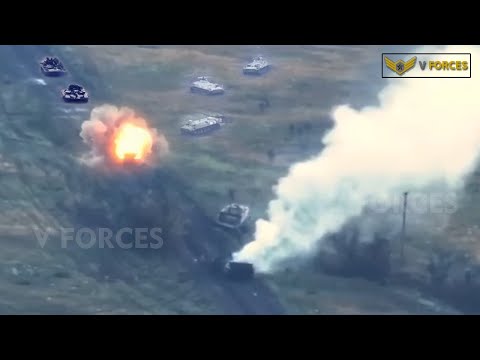 Ukrainian Troops Destroy dozens of Russian military T-90 tanks in face-to-face combat in Soledar