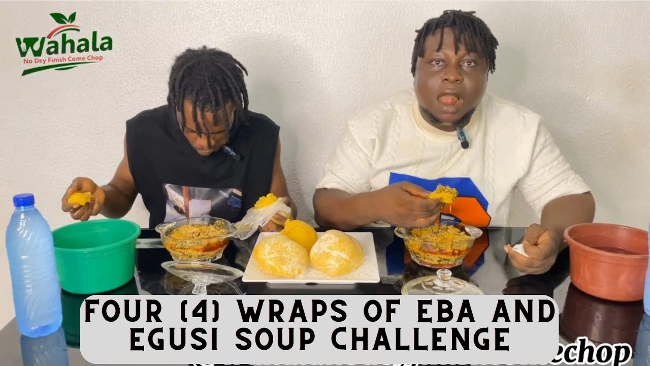 EBA AND EGUSI SOUP EATING COMPETITION - YouTube