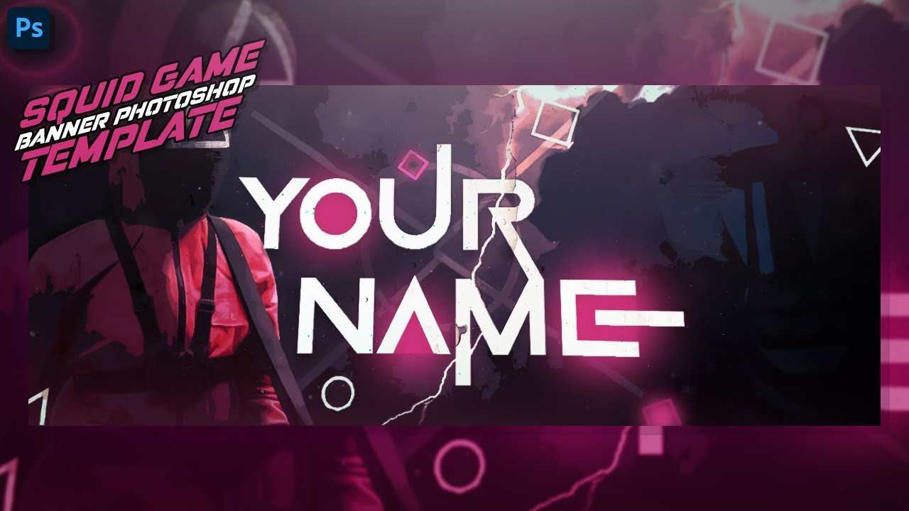 SQUID GAME Gaming Banner/Header TEMPLATE Photoshop - Speed Art ...