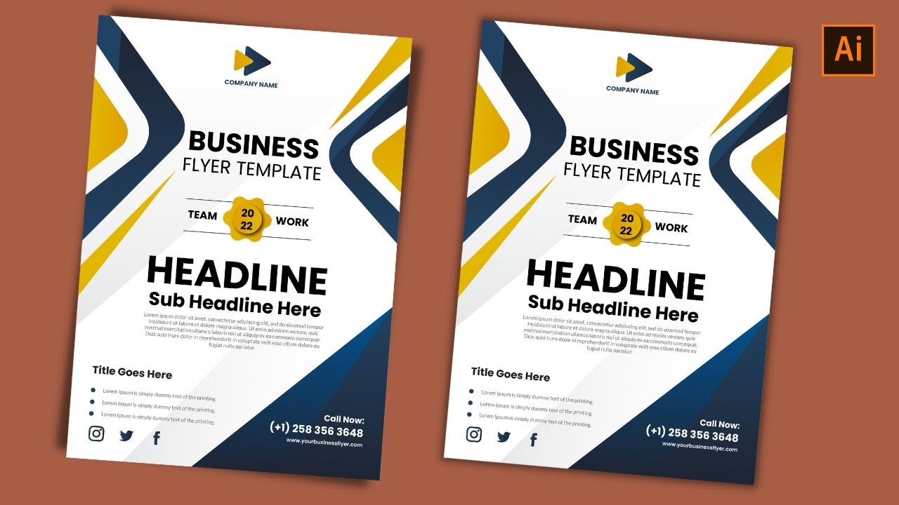 Design Professional Business Flyer Using Adobe Illustrator | Flyer Design Tutorial - YouTube