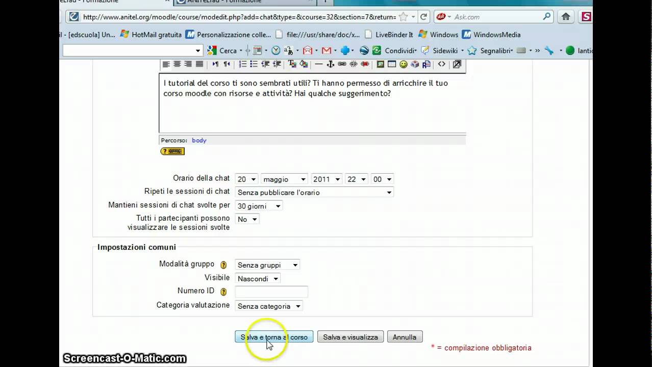 Tutorial Chat Moodle - YouTube