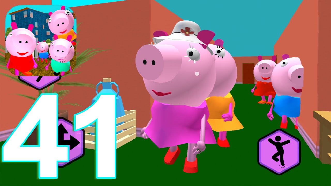 Piggy Neighbor family escape obby house 3D Gameplay Walkthrough Part 41 ...