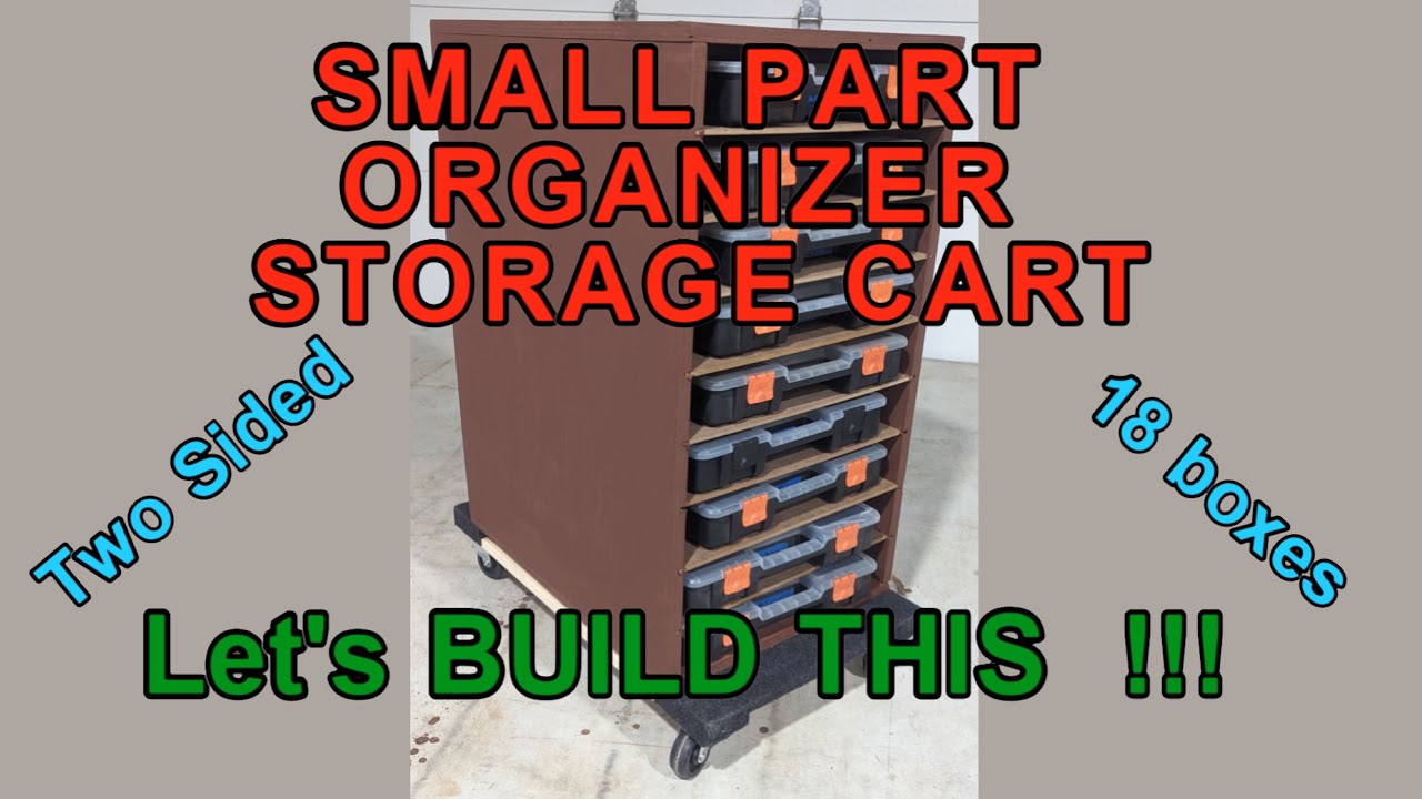 Budget DIY Small Part Organizers Storage Wooden Cart - YouTube