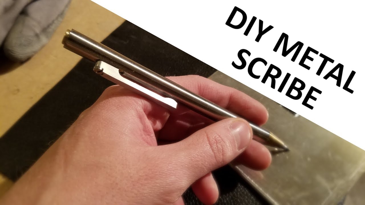 No lathe metal scribe build - YouTube