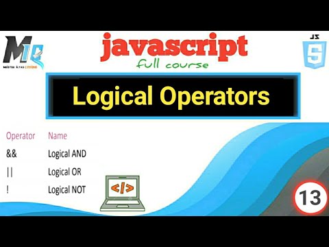javascript Logical Operators | What is && , | | , ! operators in urdu - YouTube