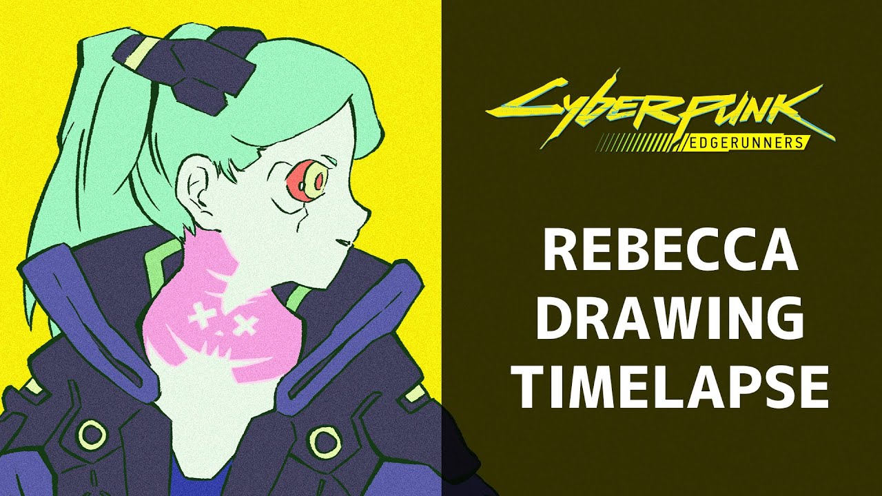Cyberpunk Edgerunners Rebecca Drawing Timelapse #cyberpunk2077 # ...