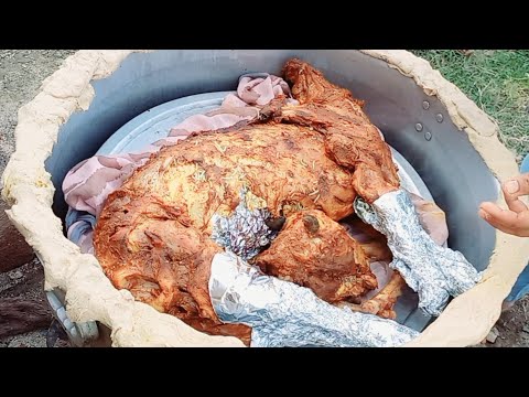Full Goat Steam Recipe | Full Goat in Wood Tandoor | Dumba/Bakra Dum ...