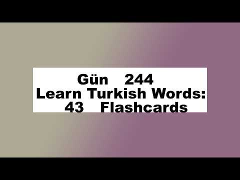 Learn Turkish Words: 43 Flashcards
