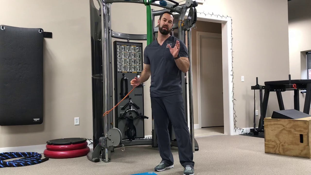 Internal/External Banded Hip Rotation with Prone Hip Extension - YouTube