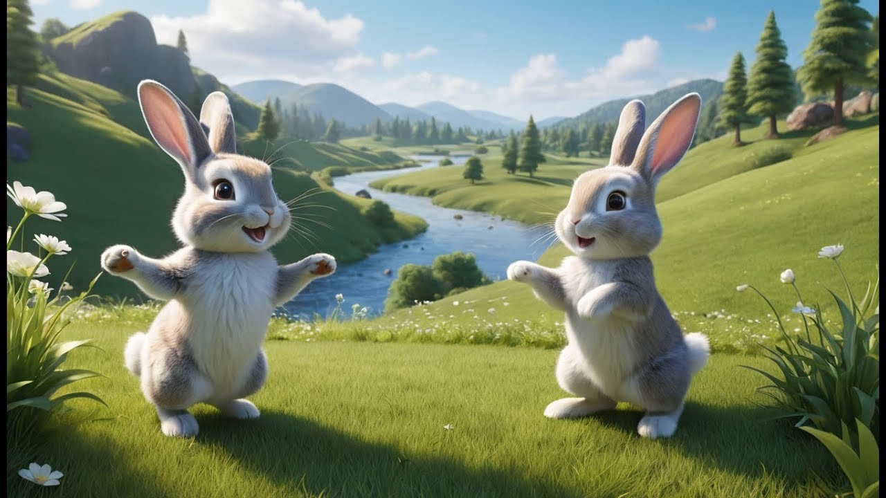 Five Little Bunnies Jumping on the Ground Rhyme Song | Nursery Rhyme ...