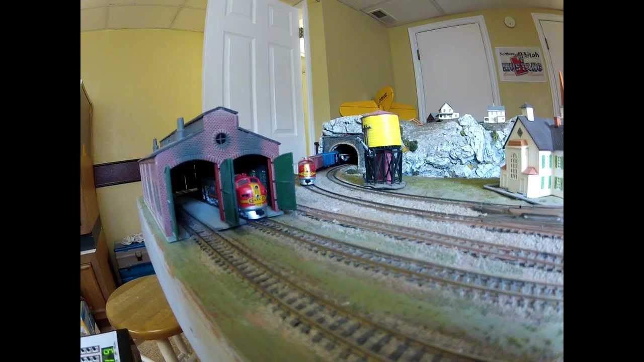 Gary playing with the trains. - YouTube