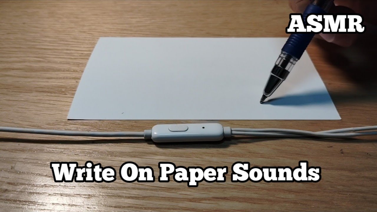 ASMR Write On Paper Sounds - YouTube