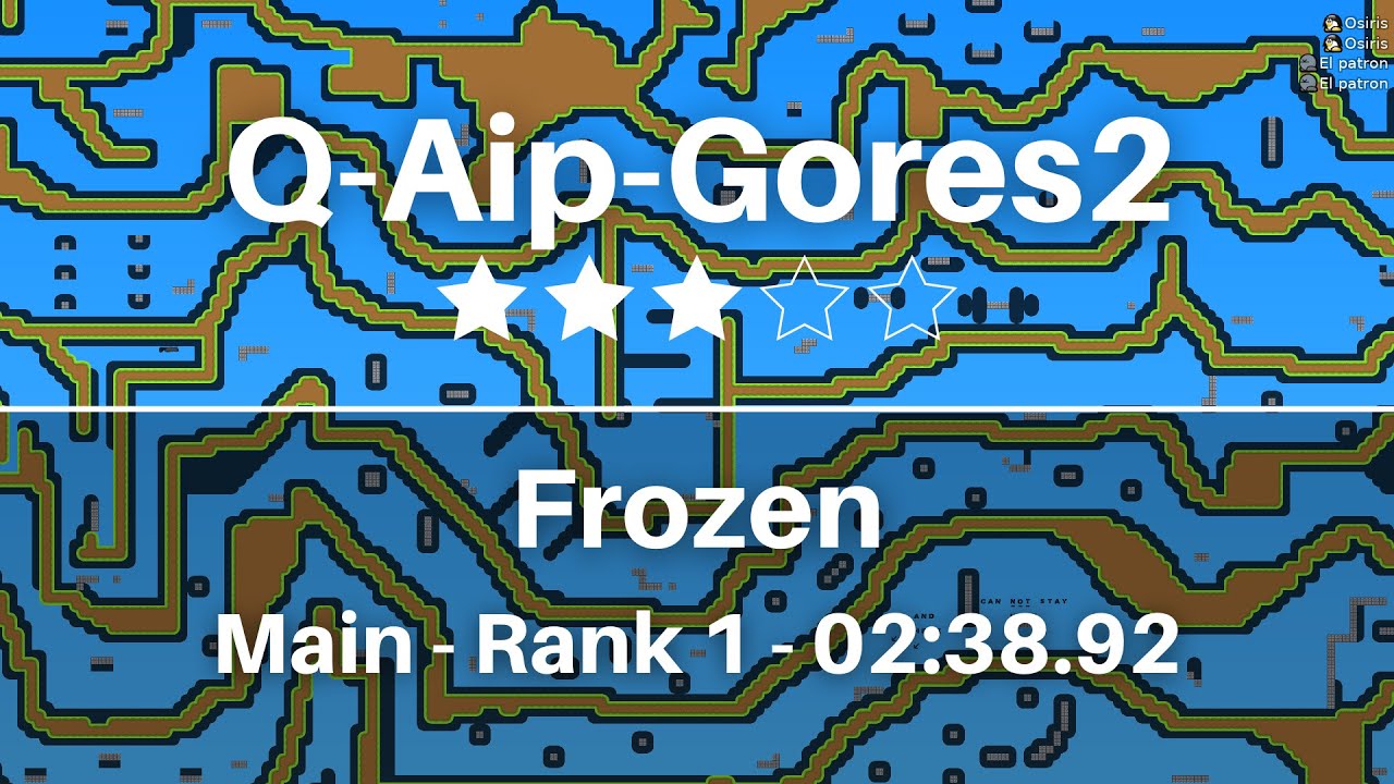 Frozen - Rank 1 | Q-Aip-Gores2 | 02:38.92 | Main ★★★ | Teeworlds Gores ...