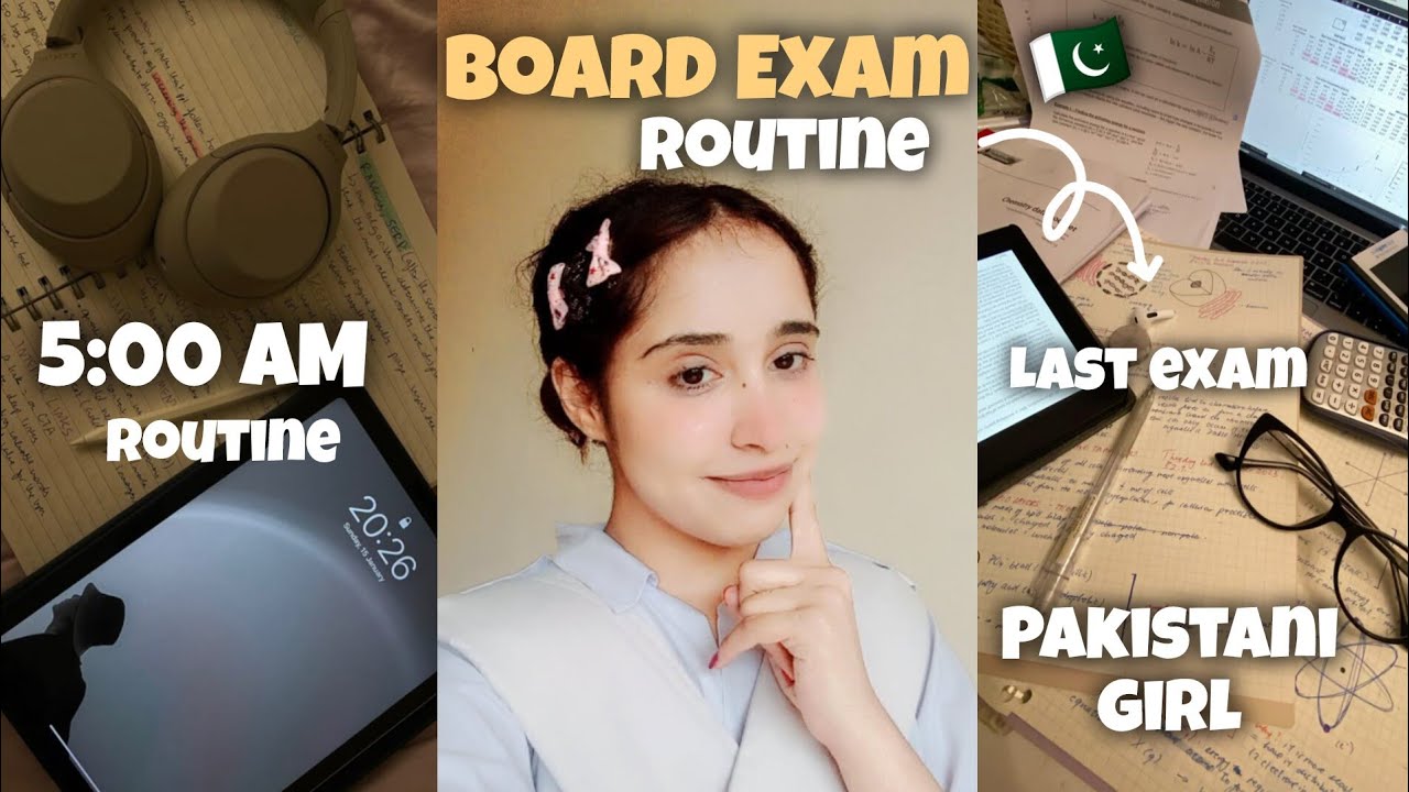 LAST BOARD EXAM ROUTINE 🇵🇰 A DAY IN MY LIFE 🍓 - YouTube