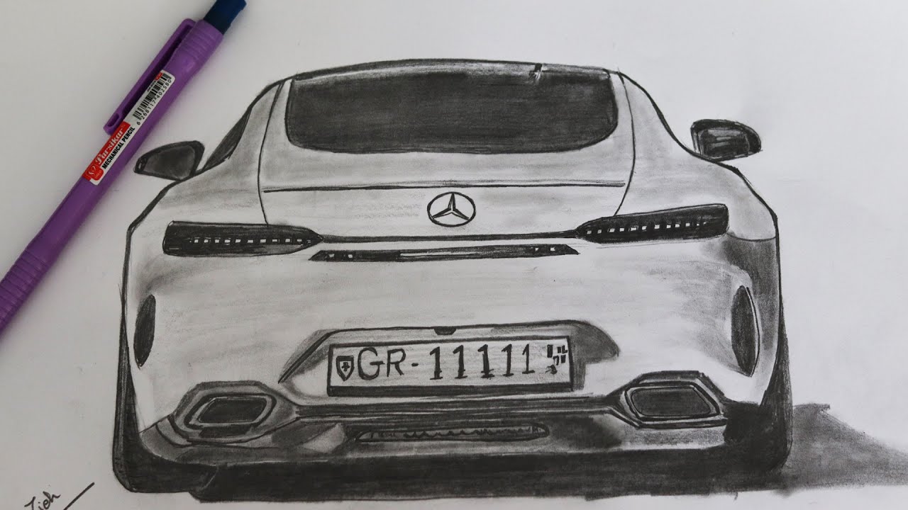 Drawing a Mercedes Car Made Easy|Watch and Learn the Secrets - YouTube