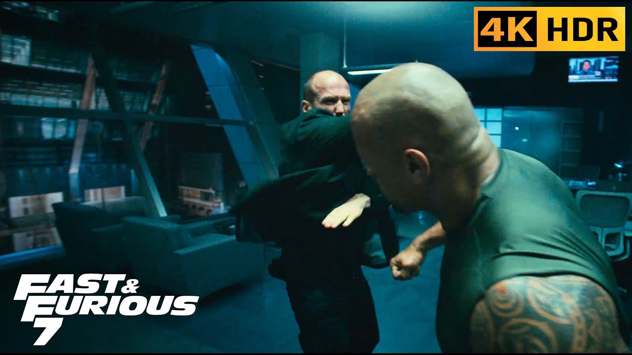 [4K HDR] Fast & Furious 7 Extended Version | Hobbs vs Shaw | Full Fight ...