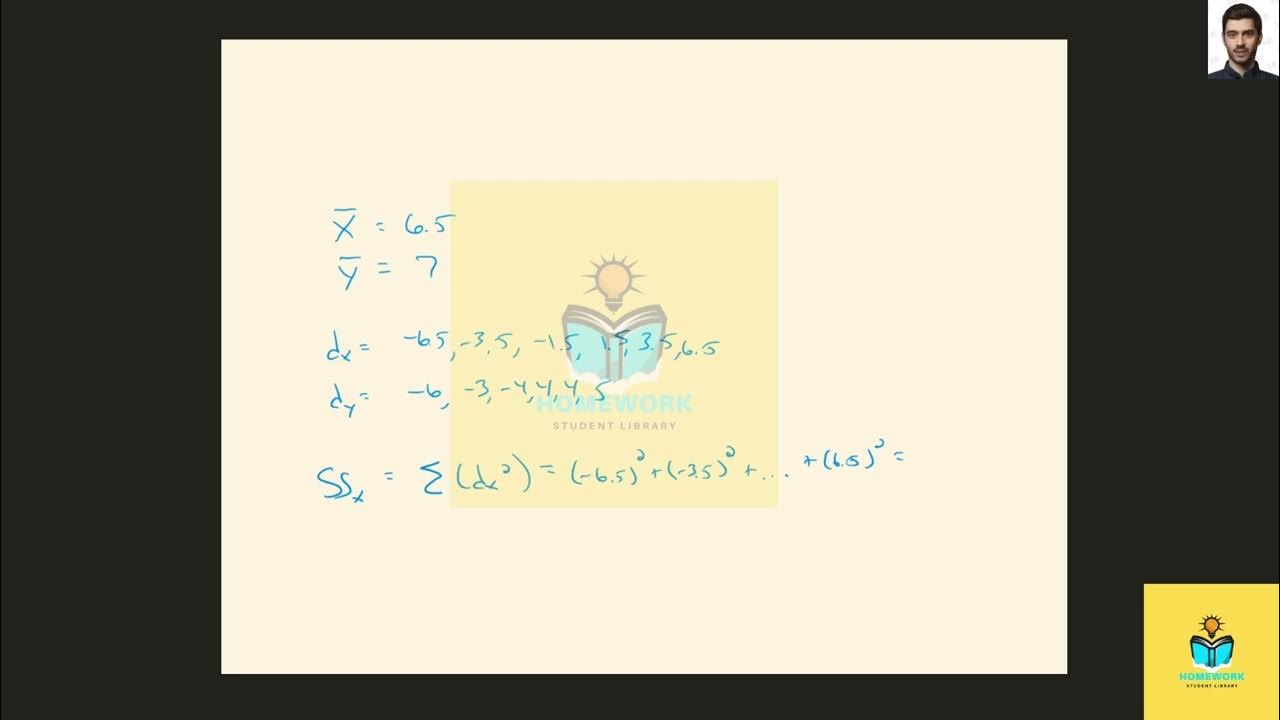 [Math] Using the computational formula, calculate Pearson's r for the following data set note ...