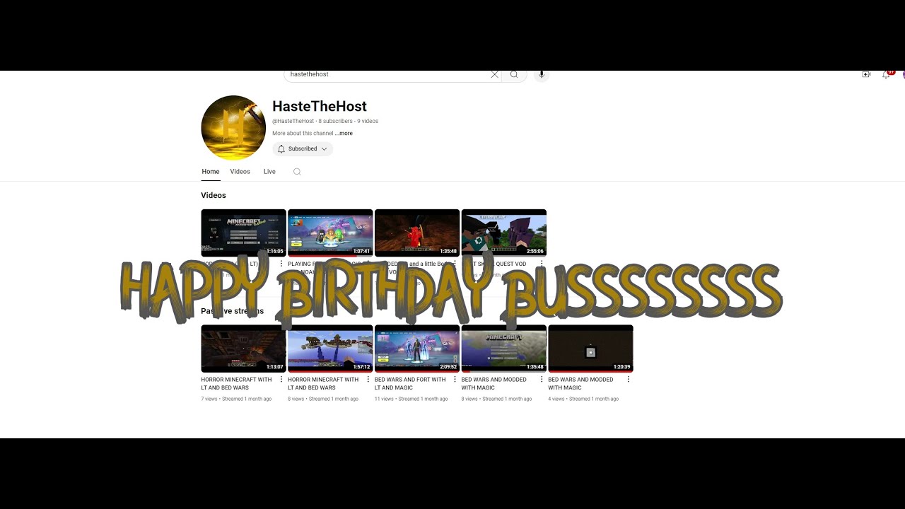 HAPPY BIRTHDAY HASTE!!! - YouTube