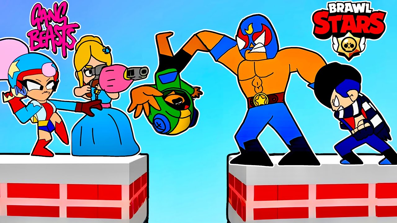 GANG BEASTS com os PERSONAGENS de BRAWL STARS! - YouTube