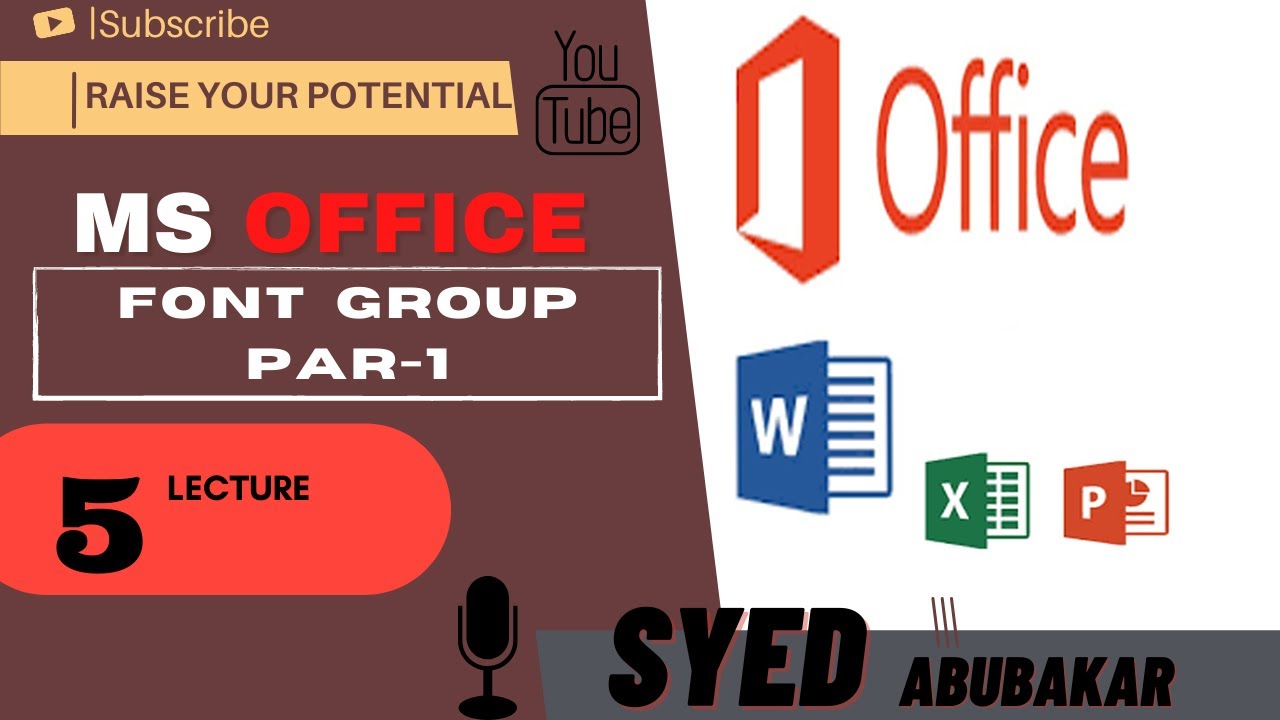MS_Word_Lecture_No_5_Font_Group_Commands_By_Syed_Abubakar_Siddique ...