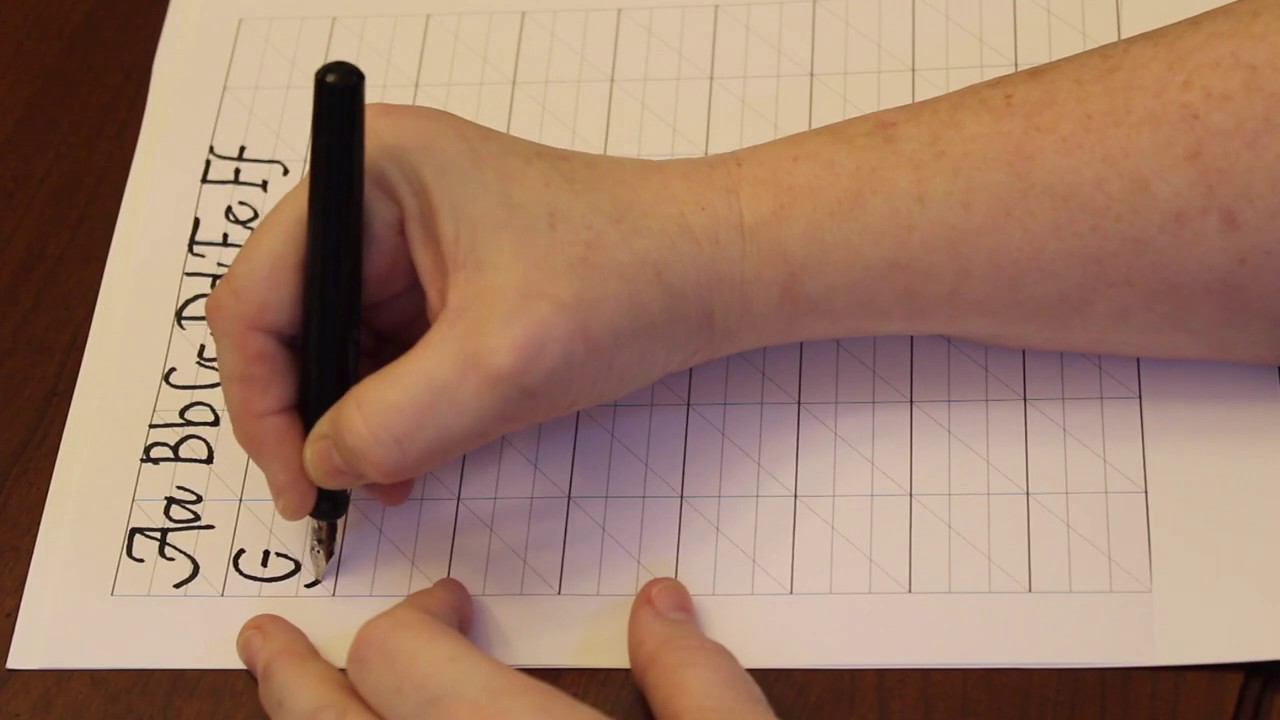 Calligraphy: Alphabet basics (rough but something) - YouTube