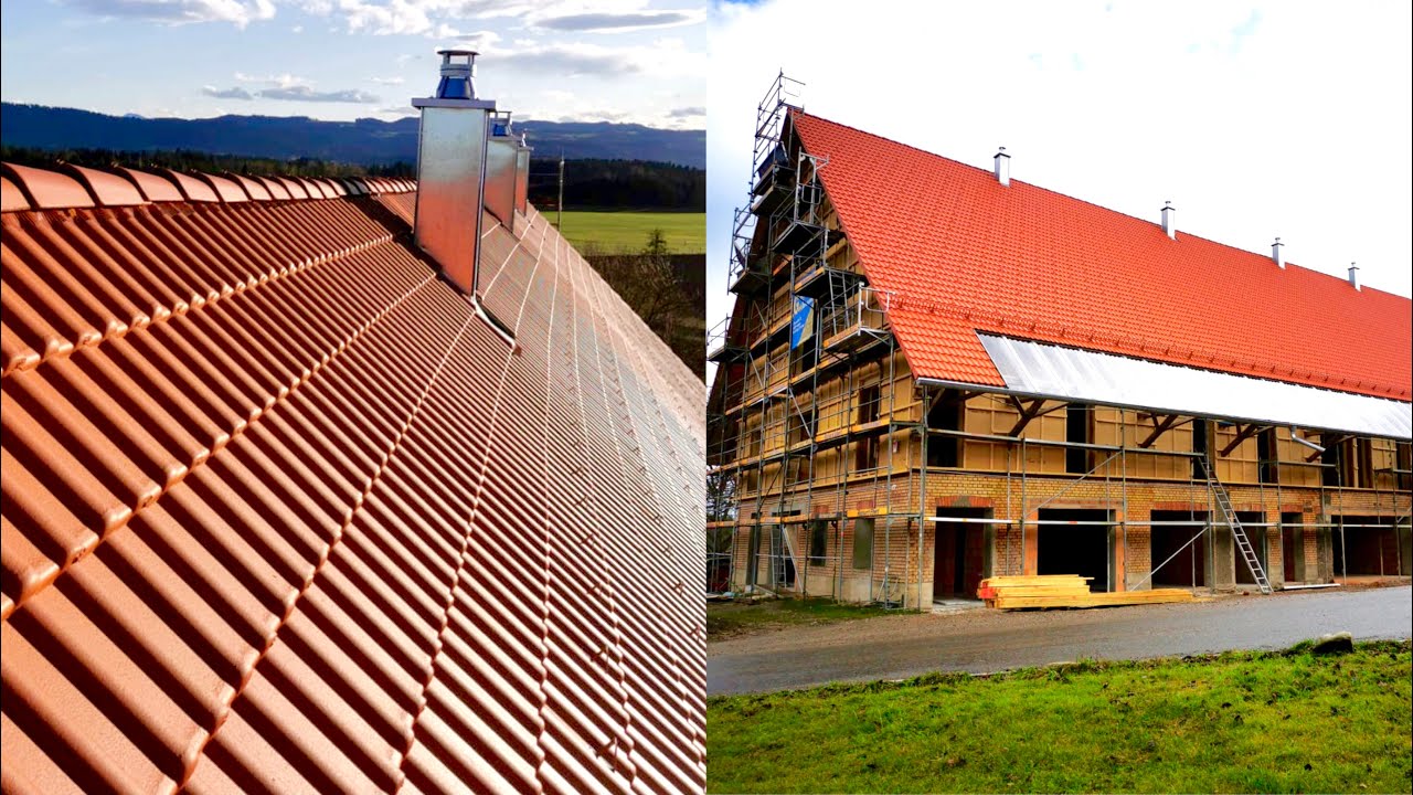 Hausbauvlog #3 Das neue Dach wird gedeckt, 40 Tonnen Dachziegel | Mark ...