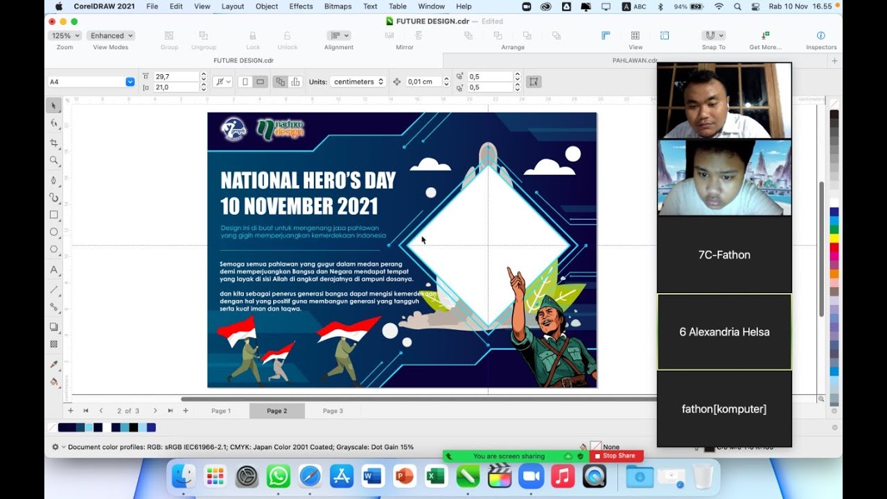 TRIK CORELDRAW MEMBUAT DESIGN TWIBBON UCAPAN HARI PAHLAWAN - YouTube