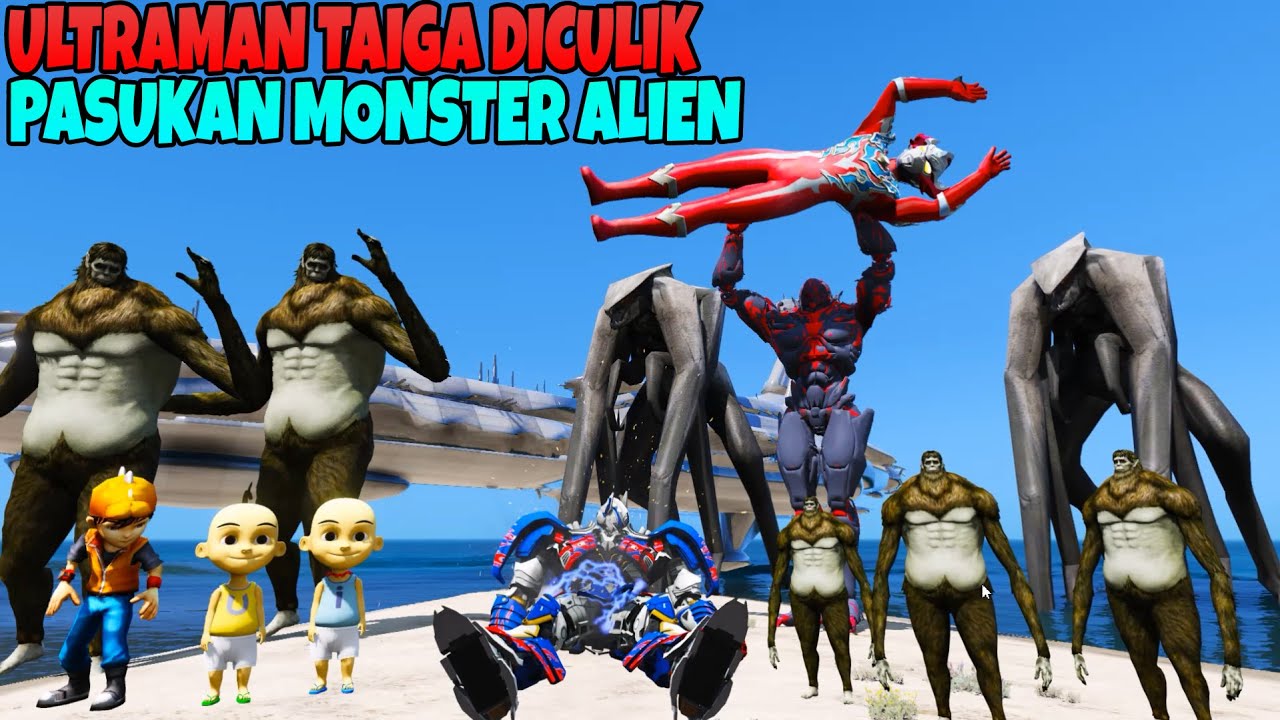 ULTRAMAN TAIGA & OPTIMUS PRIME DICULIK KELUARGA MONSTER ALIEN! MONSTER ...