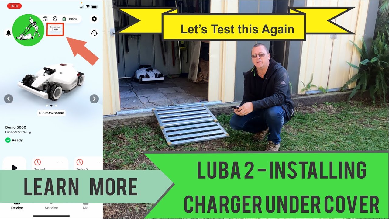 Luba 2 Install Charging Station under Cover - Wireless Robot Lawn ...
