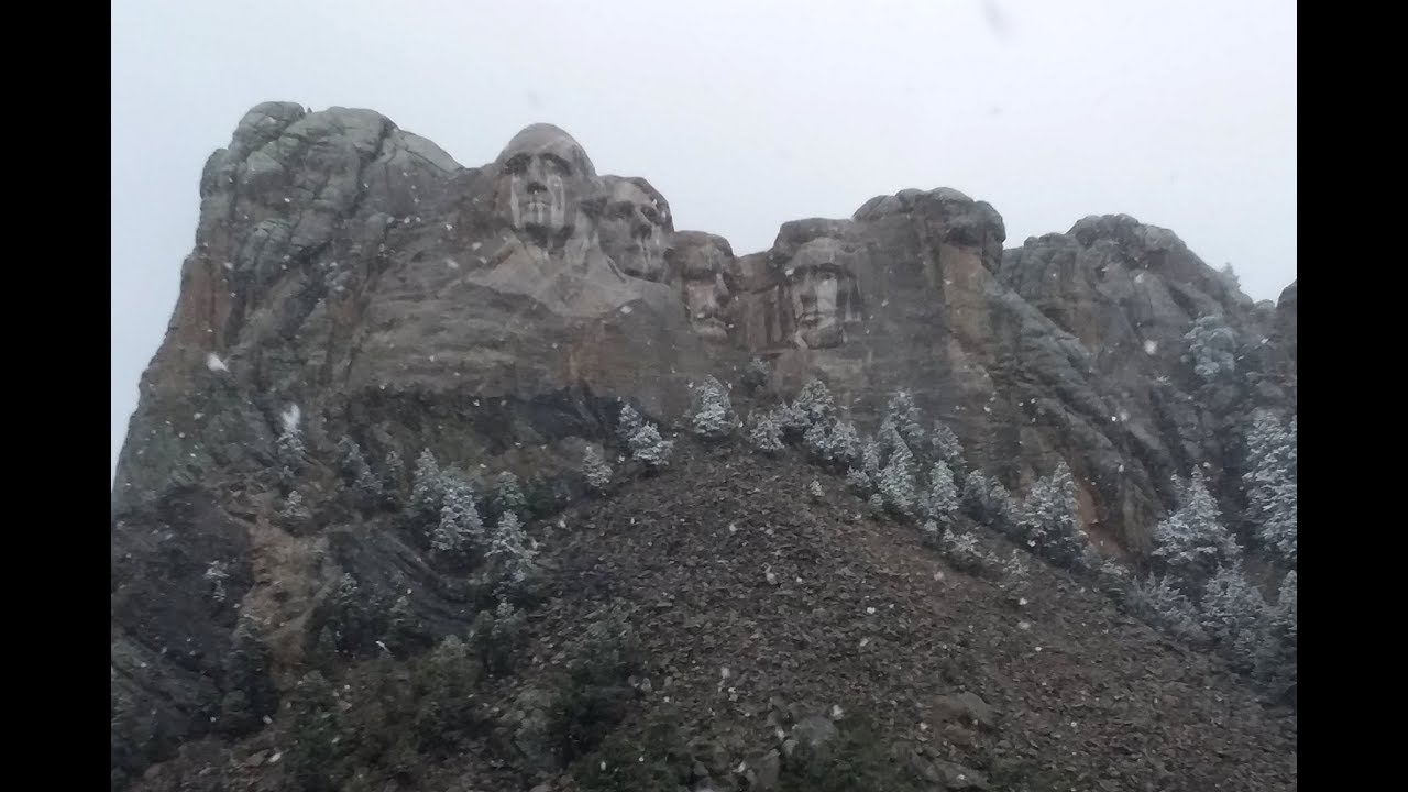 Snow at Mt. Rushmore in May - YouTube