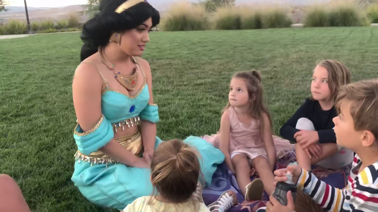 Princess Jasmine sings “Speechless” from Aladdin at a birthday Party in ...