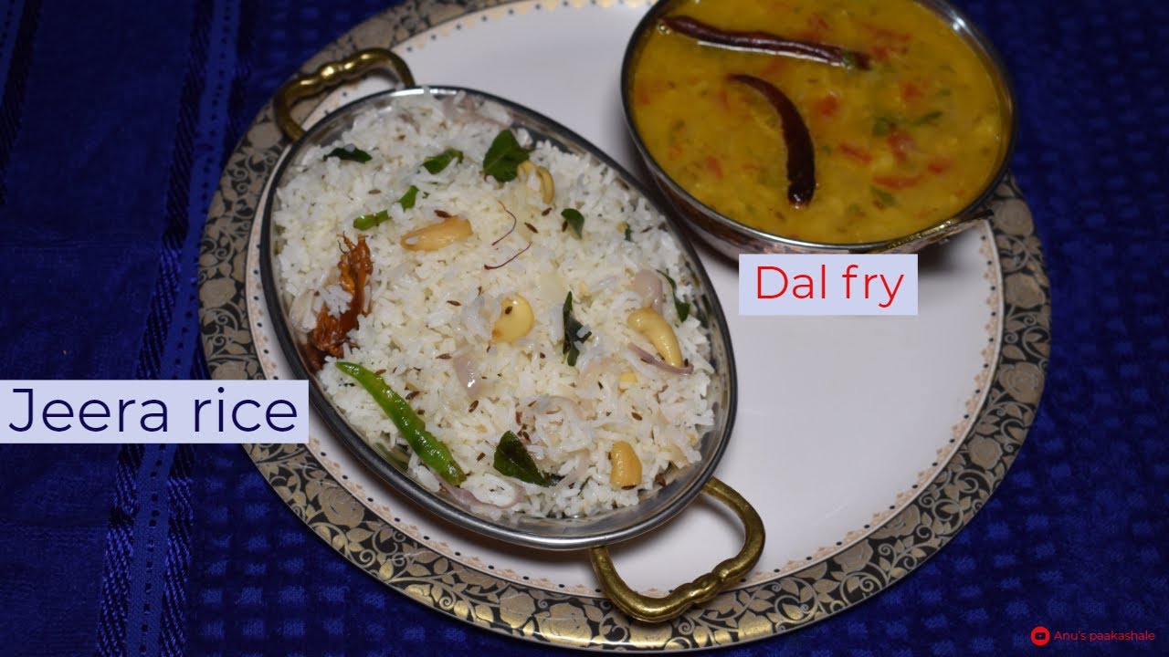 Jeera rice / Dal fry / easy quick recipe - YouTube