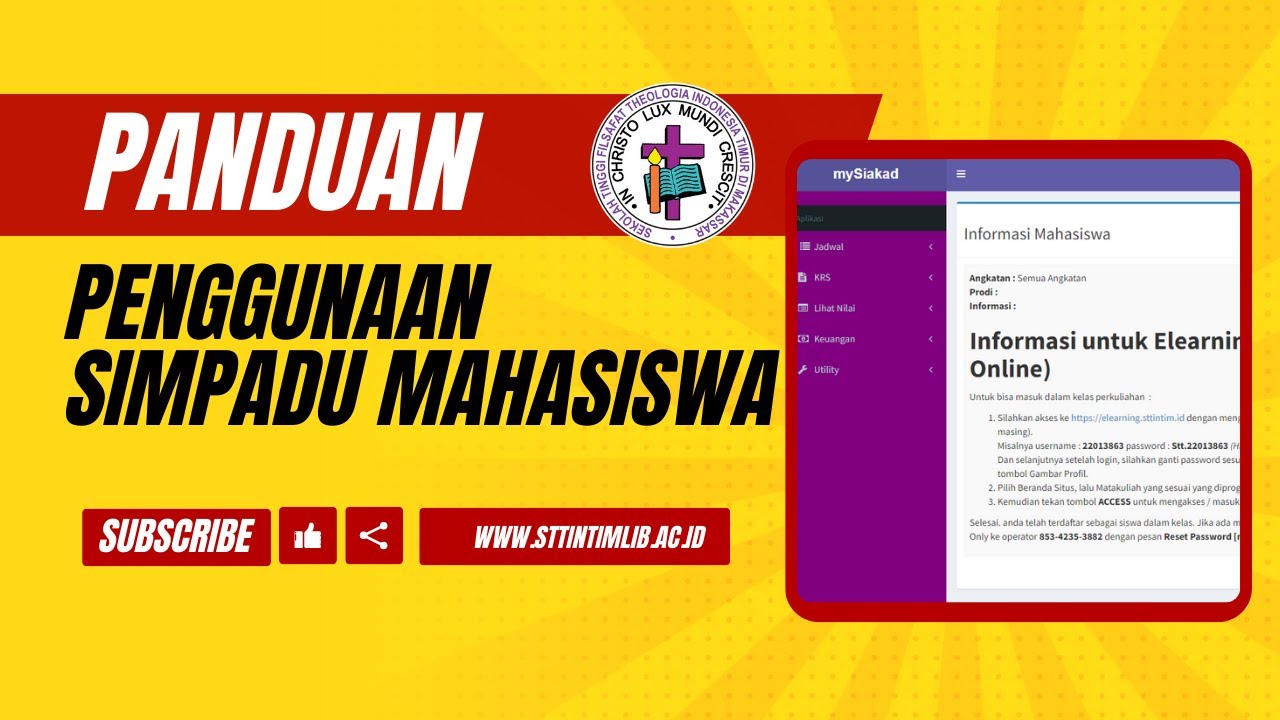 PANDUAN PENGGUNAAN SIMPADU MAHASISWA STFT INTIM Makassar - YouTube